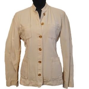GAP | Jackets & Coats | Gap Khaki Beige Denim Jacket Size Xl Band ...